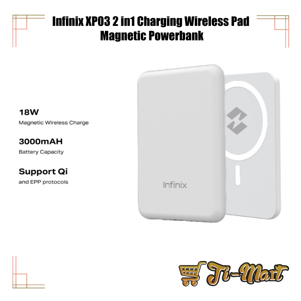 Infinix XP03 2 in1 Charging Wireless Pad + Magnetic Powerbank 18W Fast ...