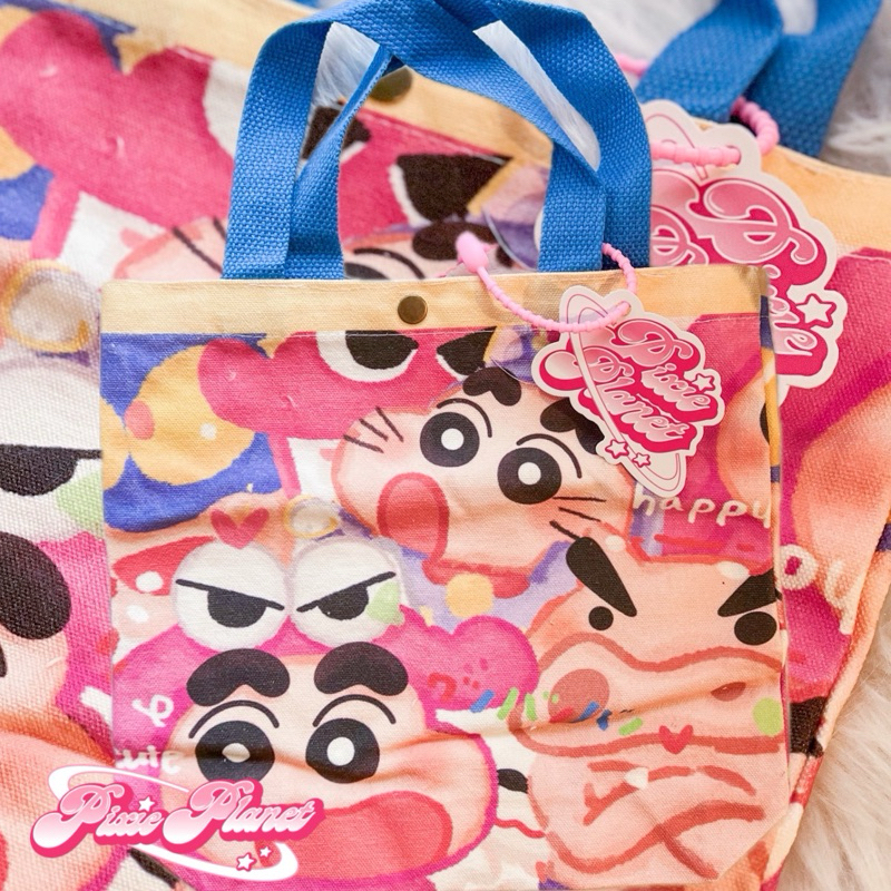 🎀 shinchan - canvas tote bag 🎀 | Shopee Malaysia