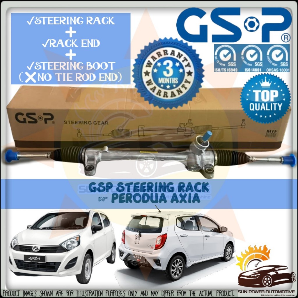 Perodua Axia 100% ORIGINAL GSP Power Steering Gear Rack Assy Set ...
