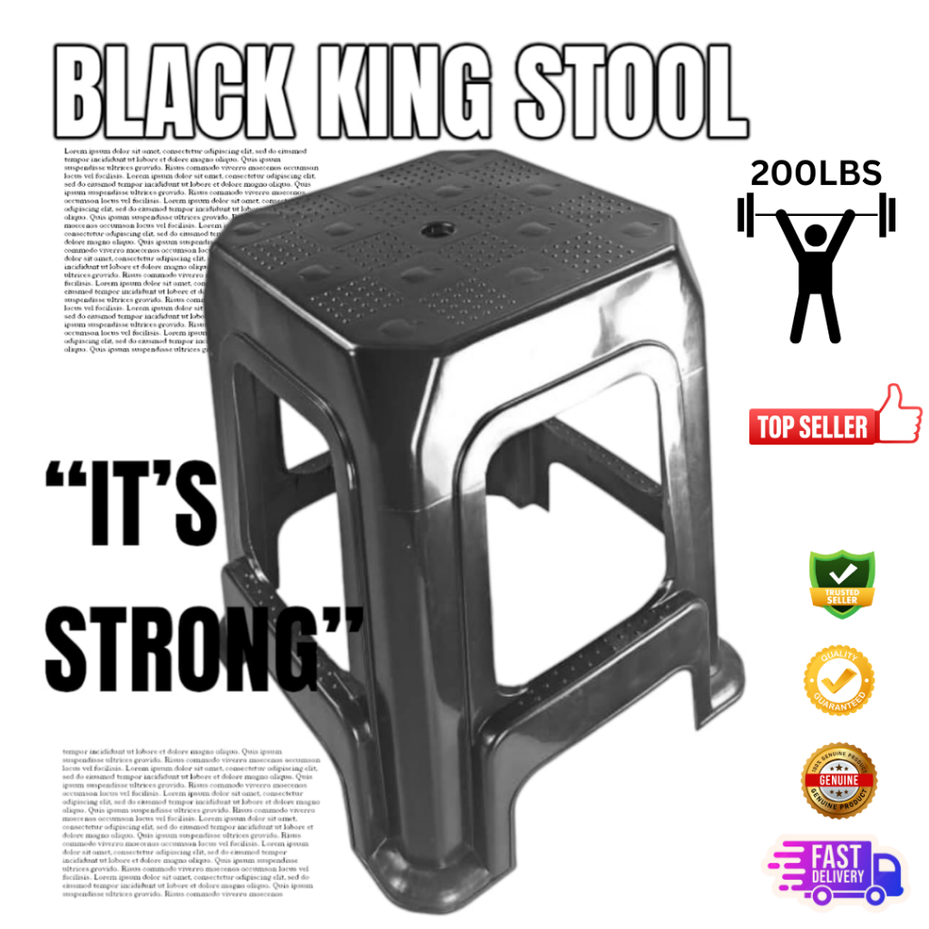 PLASTIC BLACK KING STOOL/HEAVY DUTY STOOL/BEST SELLER STOOL/BANGKU ...