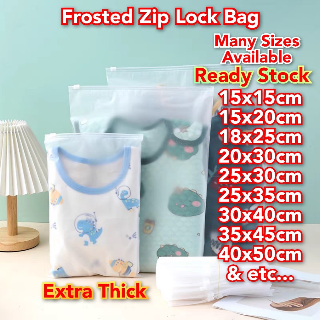 Zip Lock Bag Double Matte Extra Thick Ready Stock Zip Lock Plastic Bag ...