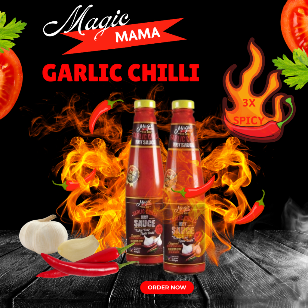 MAGIC MAMA CHILI SOS EXTRA SPICY 娘儿蒜香辣椒酱 MALAYSIA 480ML buy3 free 1 ...