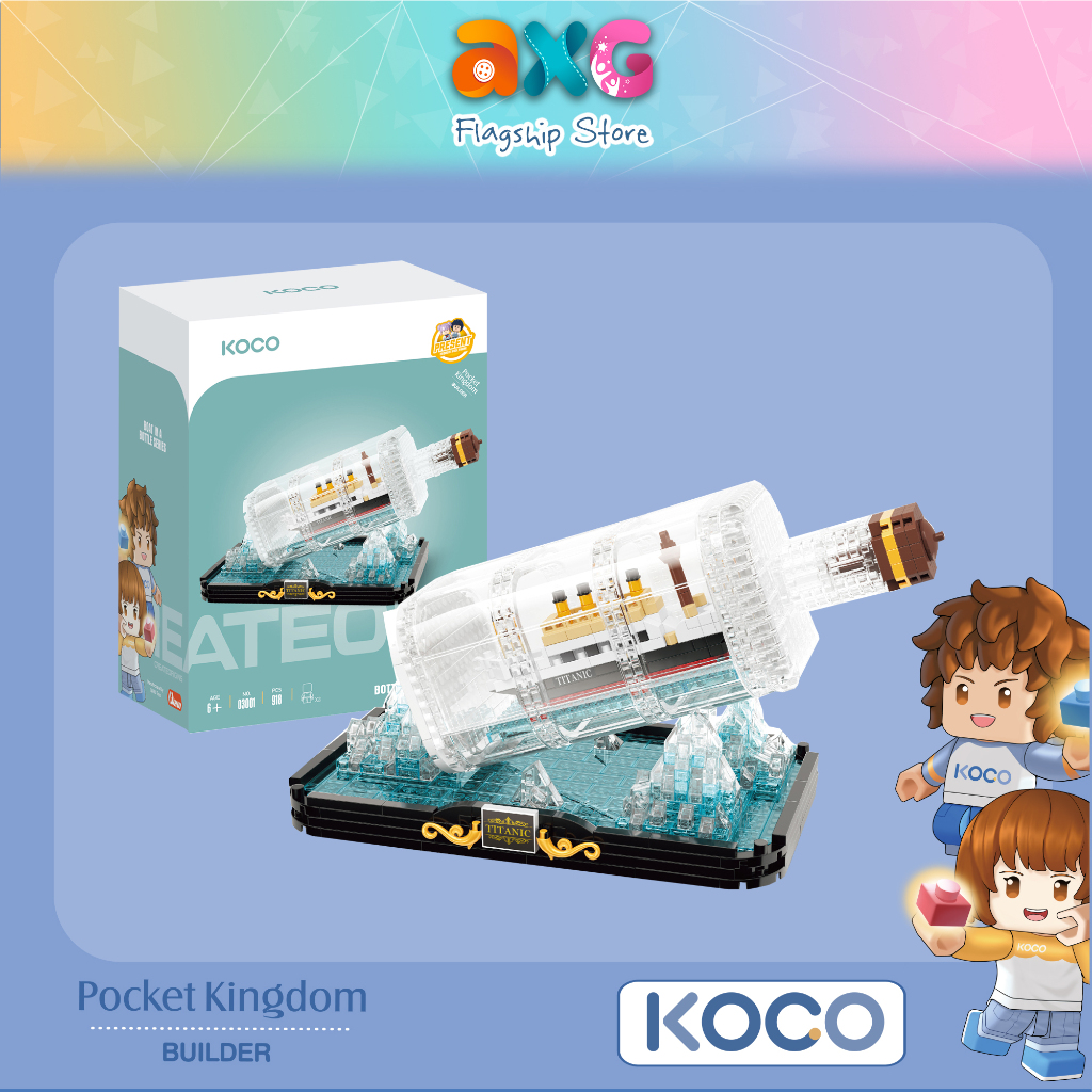 KOCO Drift Bottle Titanic Micro Mini Building Brick Set (918 Pcs ...
