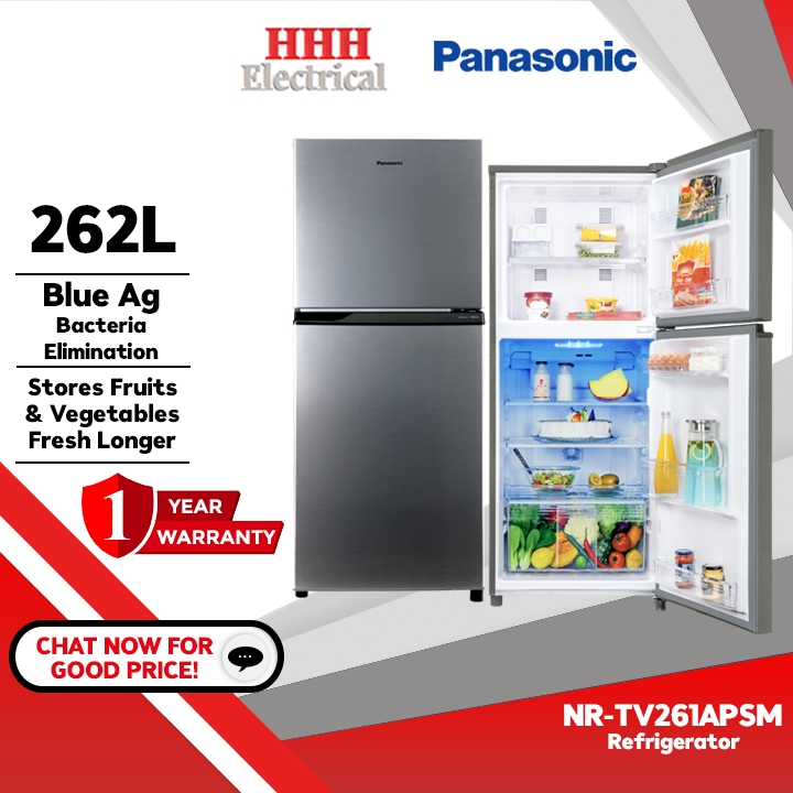 Panasonic NR-TV261 262L 2-Door Inverter Refrigerator NR-TV261APSM AI ...