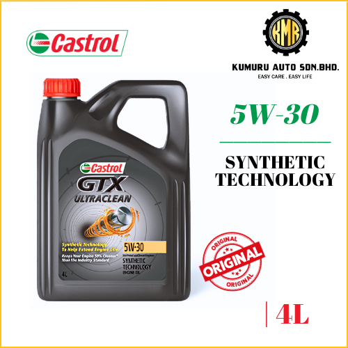 (1@BTL) Original Castrol GTX ULTRACLEAN 5W-30 for Petrol and Diesel Cars 4L | Shopee Malaysia