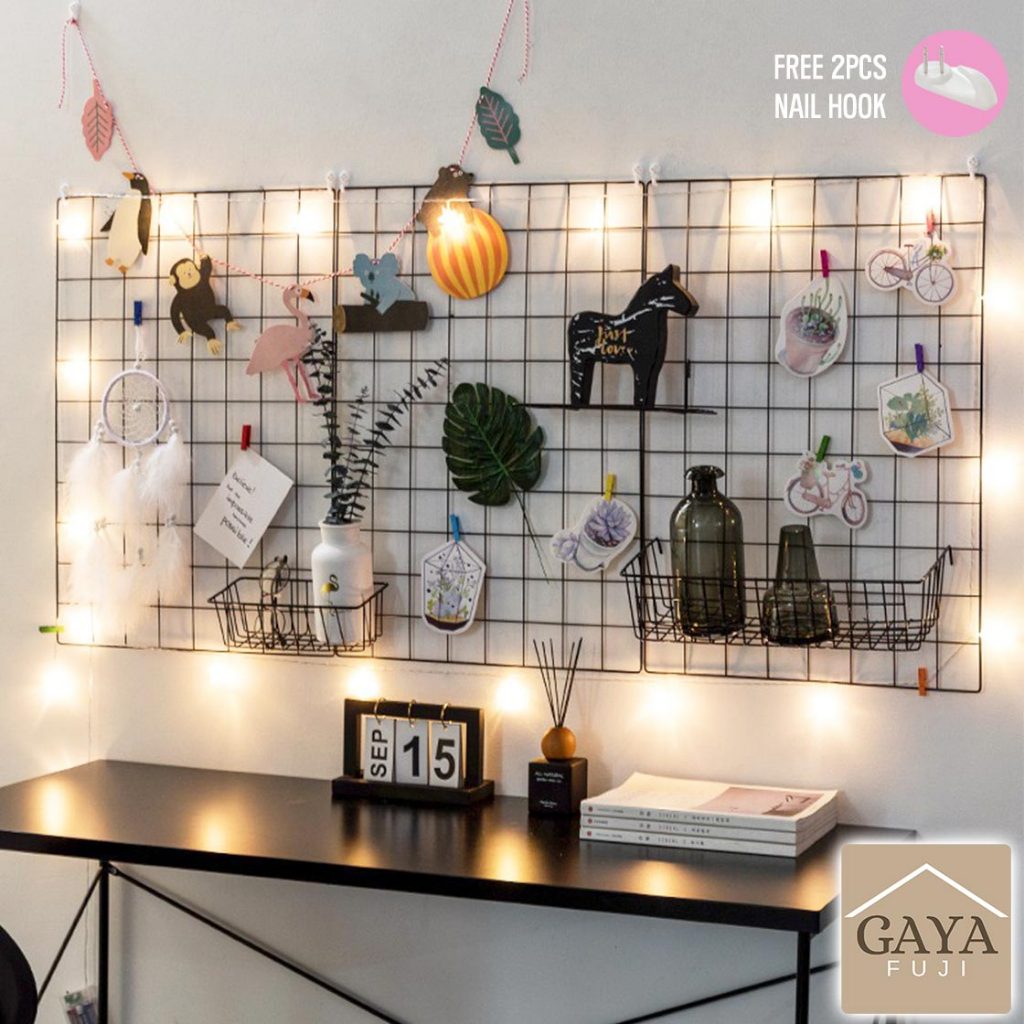 Grid Wall Home Decoration Frame / DIY Hanging Rack / Jaring Dinding ...