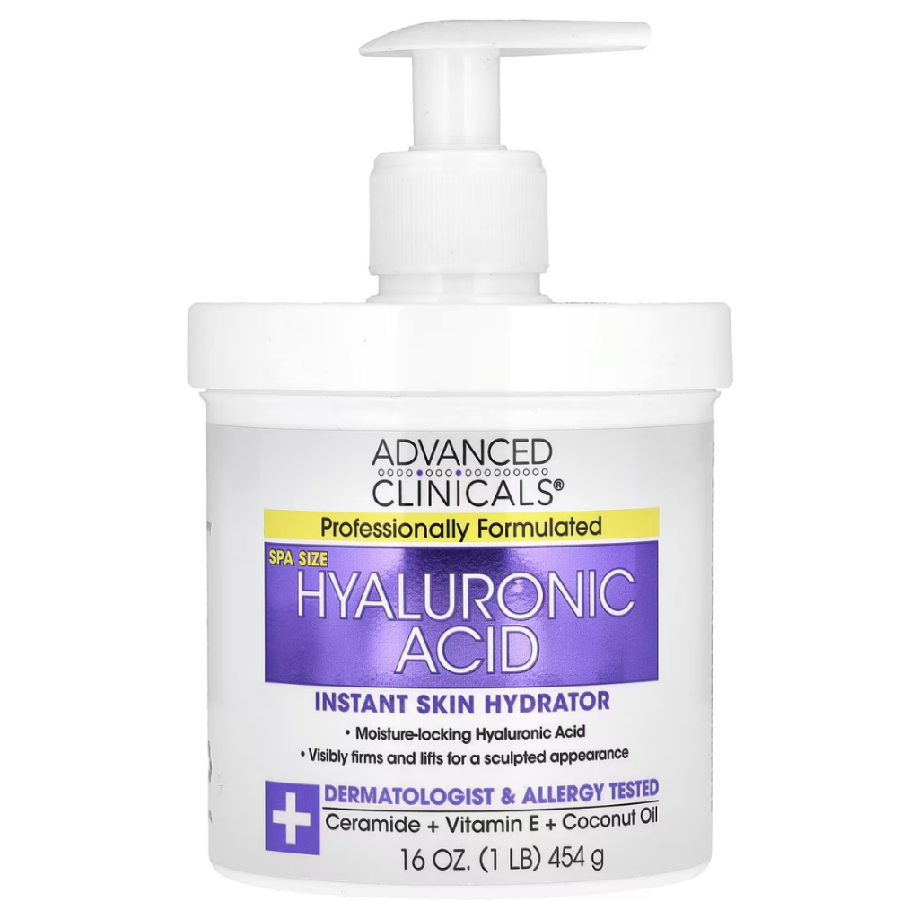 Advanced Clinicals, Hyaluronic Acid Body Cream, Instant Skin Hydrator, 1 lb (16 oz) | Shopee ...