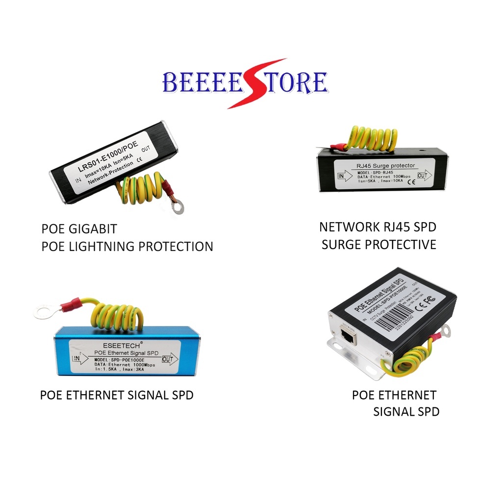LAN & IP Camera Network RJ45 Surge Protector POE Gigabit Poe Network ...