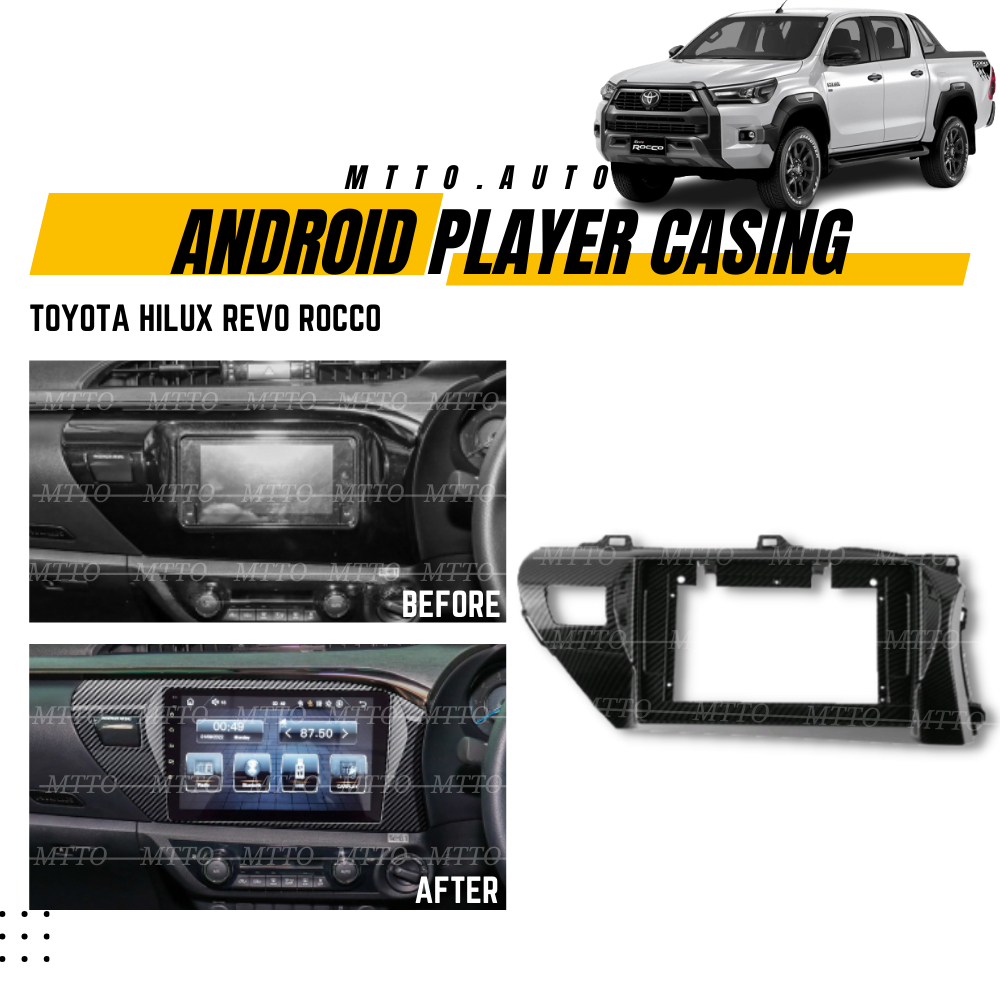 MTTO Toyota Hilux Revo Rocco Interior 10 inch Carbon Fiber Android ...