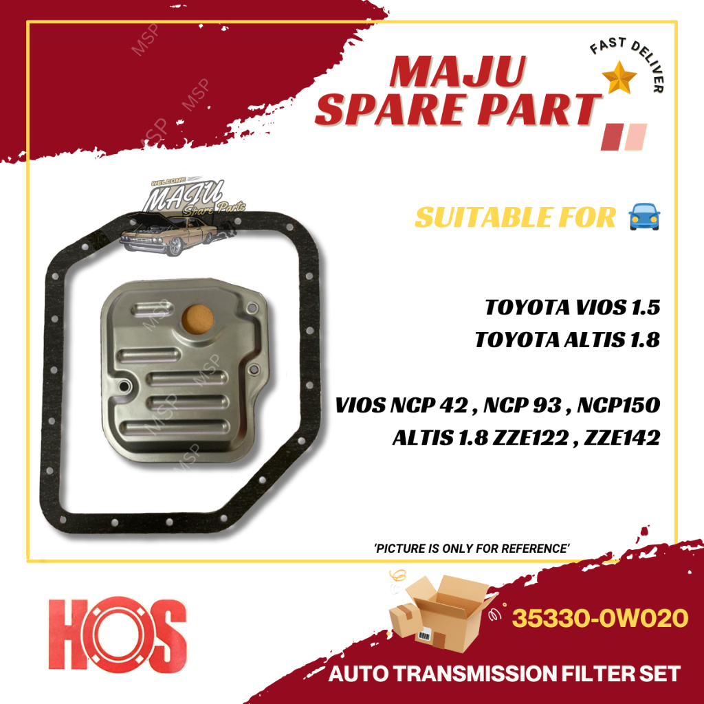 MSP TOYOTA VIOS 1.5 / ALTIS 1.8 AUTO TRANSMISSION FILTER SET AUTO GEAR BOX FILTER SET 35330 ...