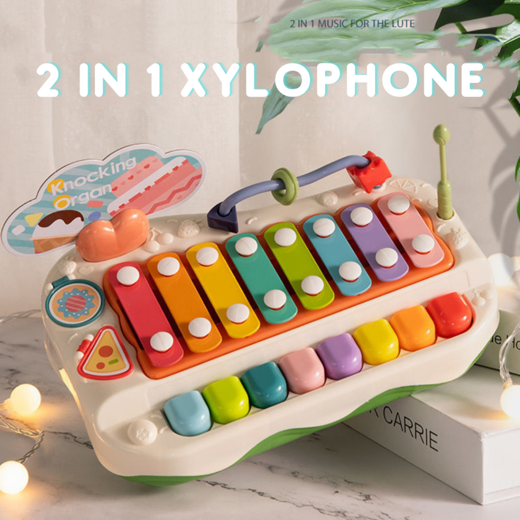 Mainan Muzik Piano BABY PLAY PIANO TOY 2 IN 1 XYLOPHONE / PIANO FUN ...