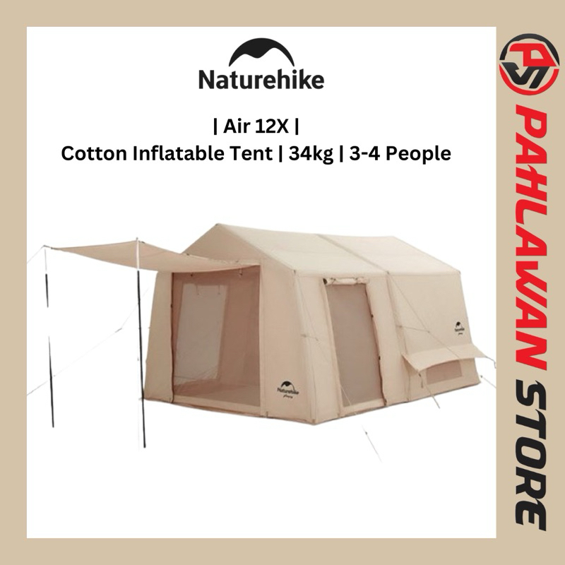 Naturehike Air 12X Cotton Inflatable Tent Outdoor Camping One Room One Room Hut Tent NH22ZP011 ...