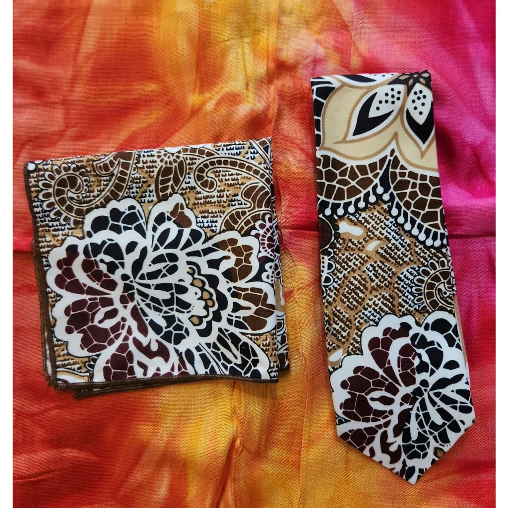 ( Ready Stock) SW0127 Batik Bow Tie Neck Tie Handkerchief Sets Batik ...