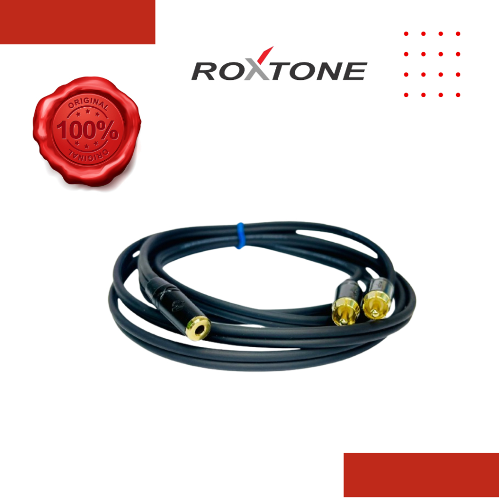 Roxtone ac010 cable with 3.5mm mini stereo socket to roxtone rca plug ...