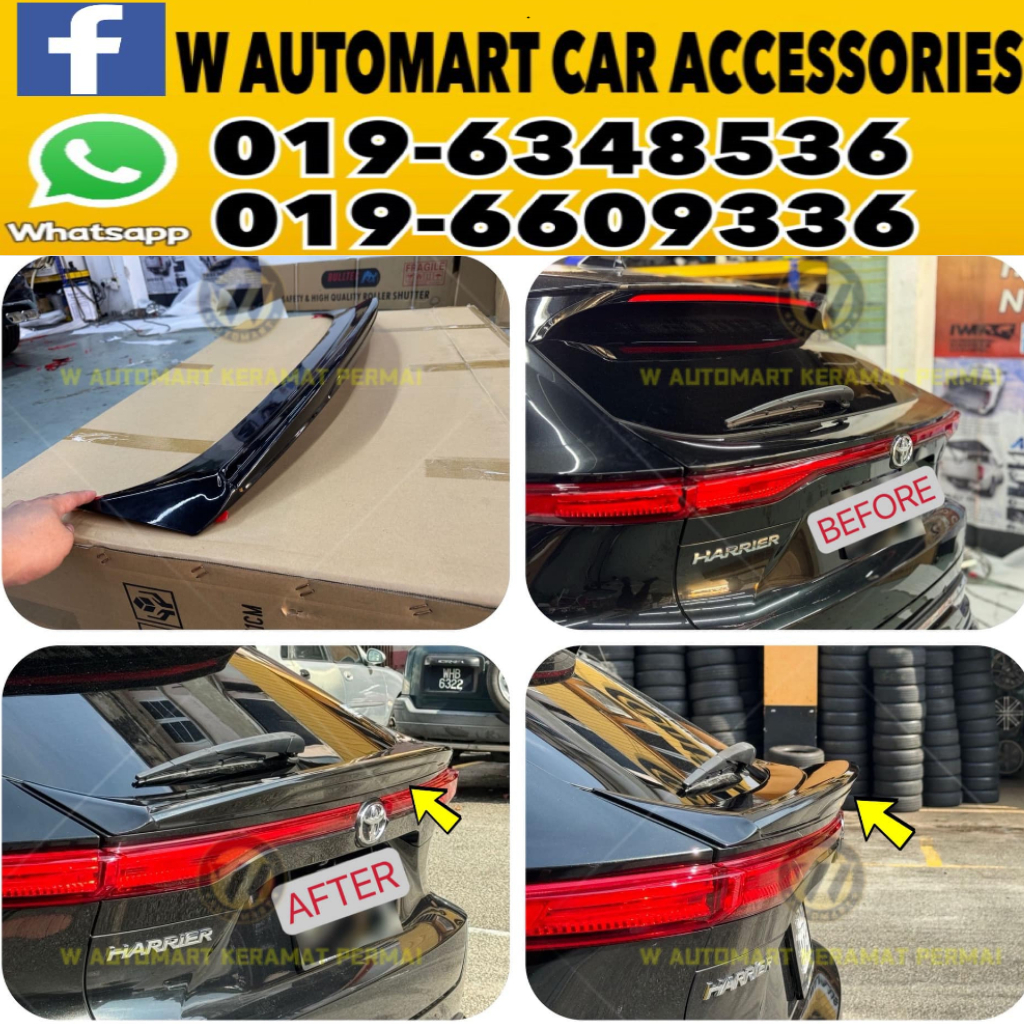 TOYOTA HARRIER XU80 REAR CENTER GANISH SPOILER | Shopee Malaysia