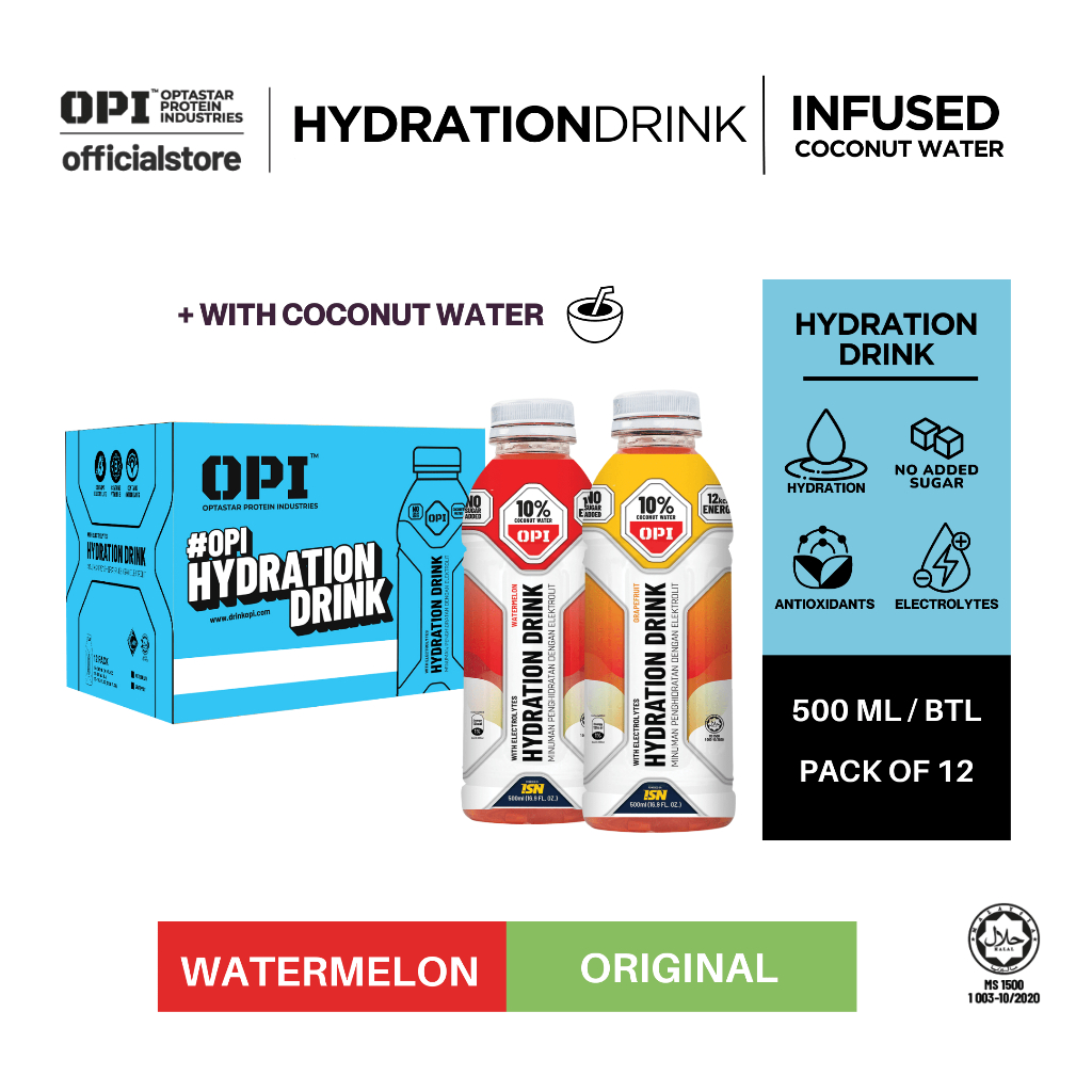 OPI HYDRATION DRINK MIXED FLAVOUR (500ml x 12) Pack of 12 | Shopee Malaysia