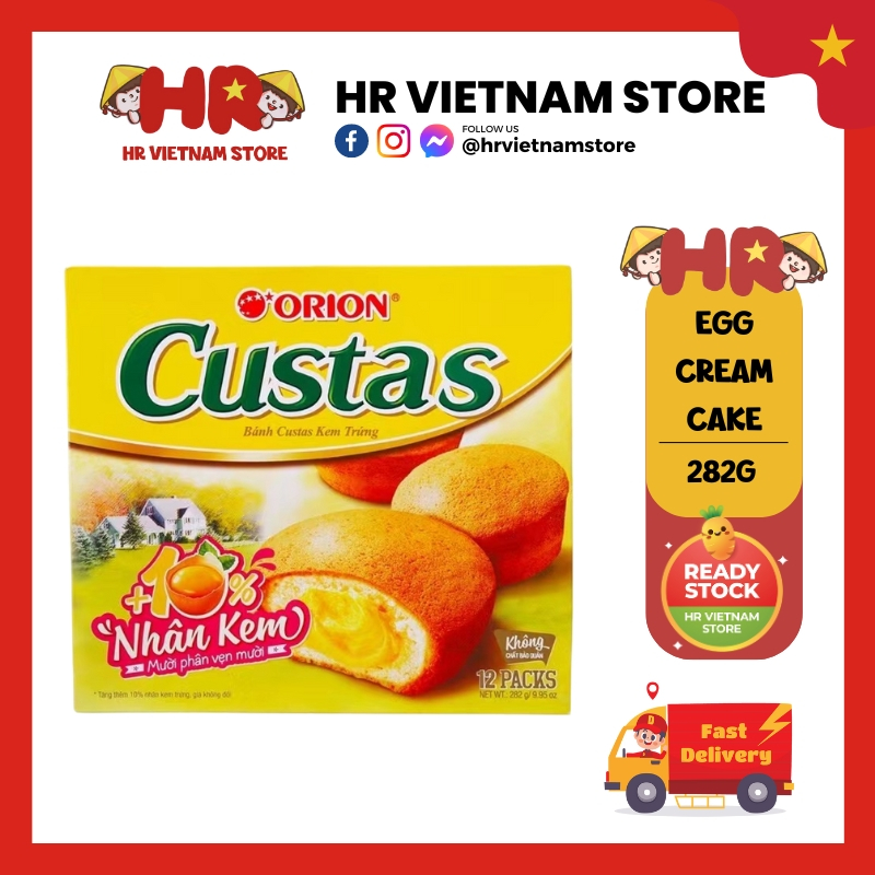 CUSTAS Egg Cream Cake 282g box (12 pcs) - 蛋奶油蛋糕 - Bánh kem trứng Custas ...