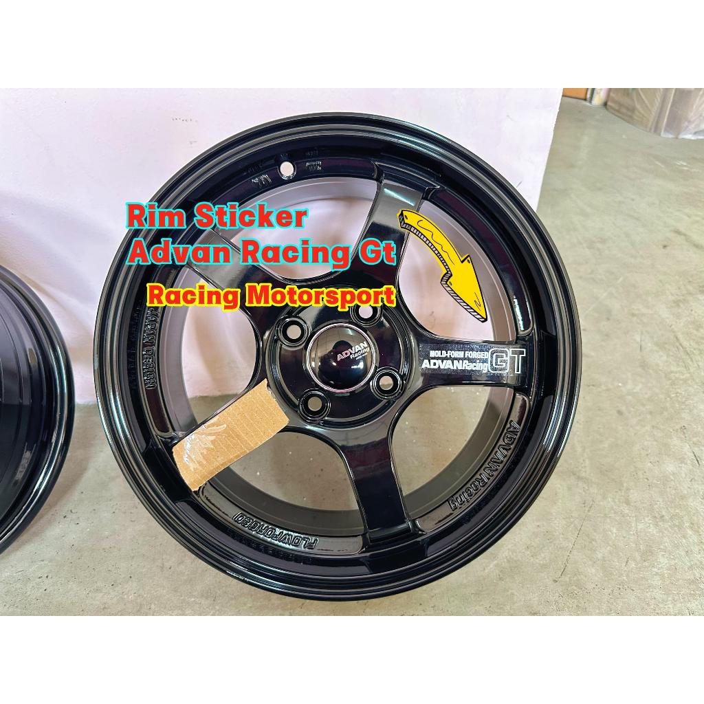 Sticker Rim Advan Gt /Advan Racing Gt Rim Stciker/Sticker Advan Gt Myvi ...