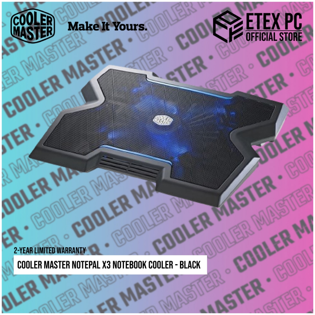 Cooler Master Notepal X3 Notebook Cooler - Black # R9-NBC-NPX3-GP ...