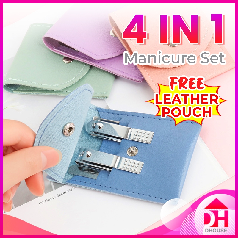 4 In 1 Portable Set Nail Clipper Cutter Nail File Ear Pick Pedicure ...