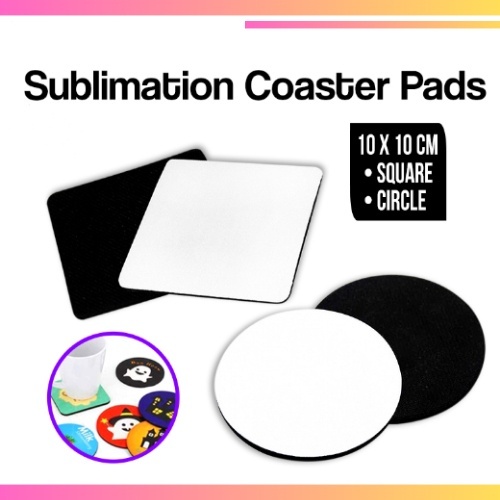 Quaff DIY Sublimation Printable Coaster Pad Circle / Square 10cm * 10 ...