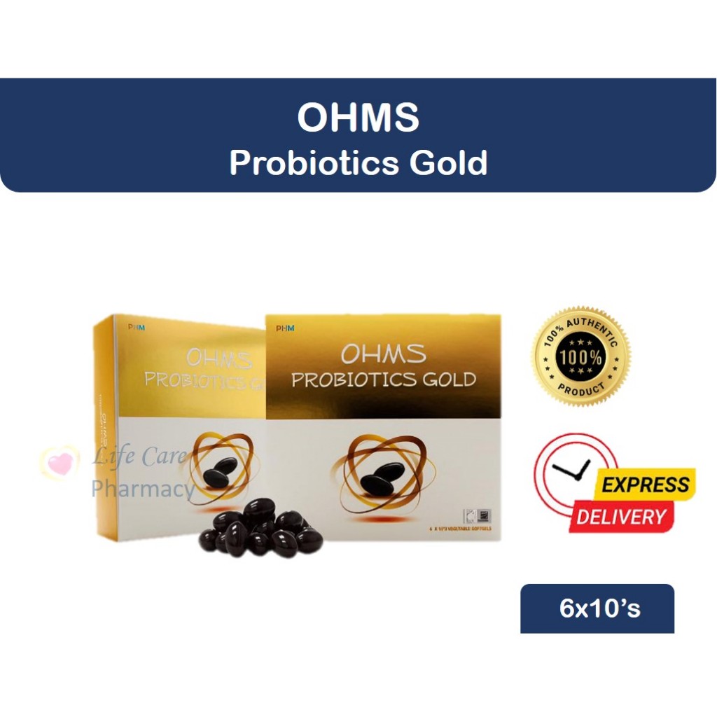 OHMS Probiotics Gold 6x10's vegetable softgels (2/2026) | Shopee Malaysia
