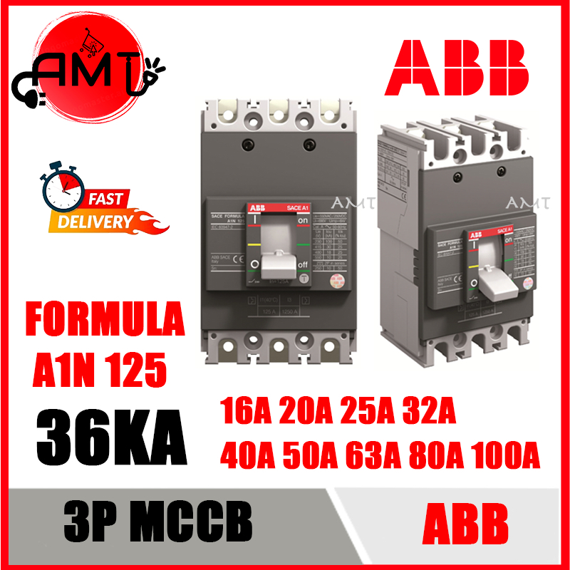 ABB A1N125 3P MCCB 36KA 16A 20A 25A 32A 40A 50A 63A 80A 100A | Shopee Malaysia