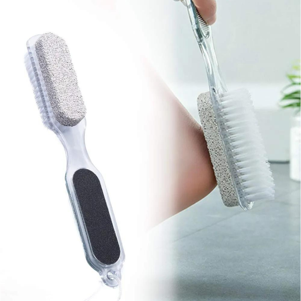 4 in 1 Foot Scrubber Brush with Pumice Stone, Rasp and Buffer Pad-Foot ...