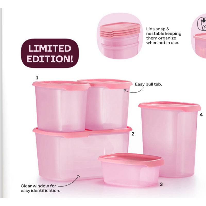 Tupperware One Touch Fresh Basic Set 5pcs | Shopee Malaysia