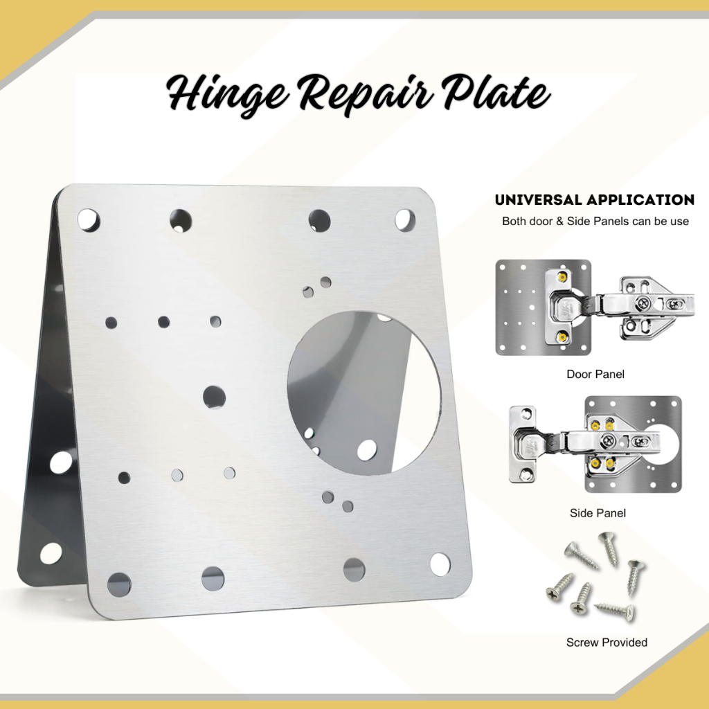 Home Door Cabinet Hinge Repair Plate Kit Cabinet Side Panel Damage Hole ...