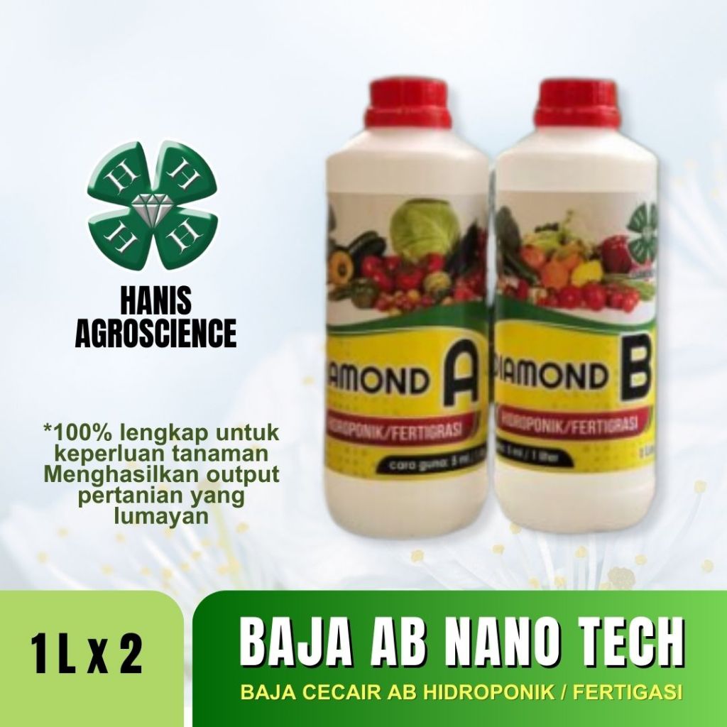 (1L x 2) Baja AB Nano Tech - Baja Cecair AB Hidroponik / Fertigasi ...