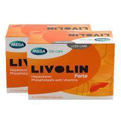 MEGA LIVOLIN Forte Softgel Caps 2x50's (Phospholipids for healthy liver ...