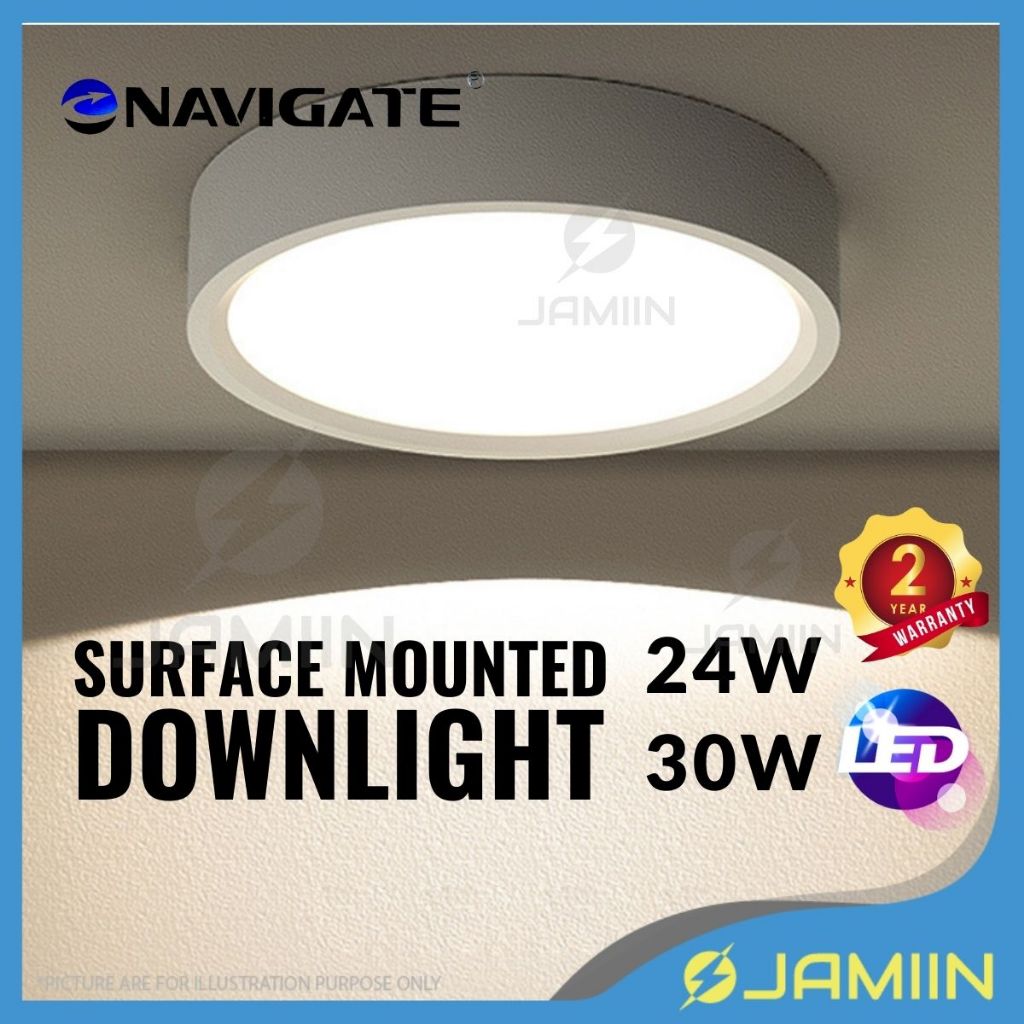 NAVIGATE LED Surface Downlight LED Downlight Lampu Ruang Tamu Lampu ...