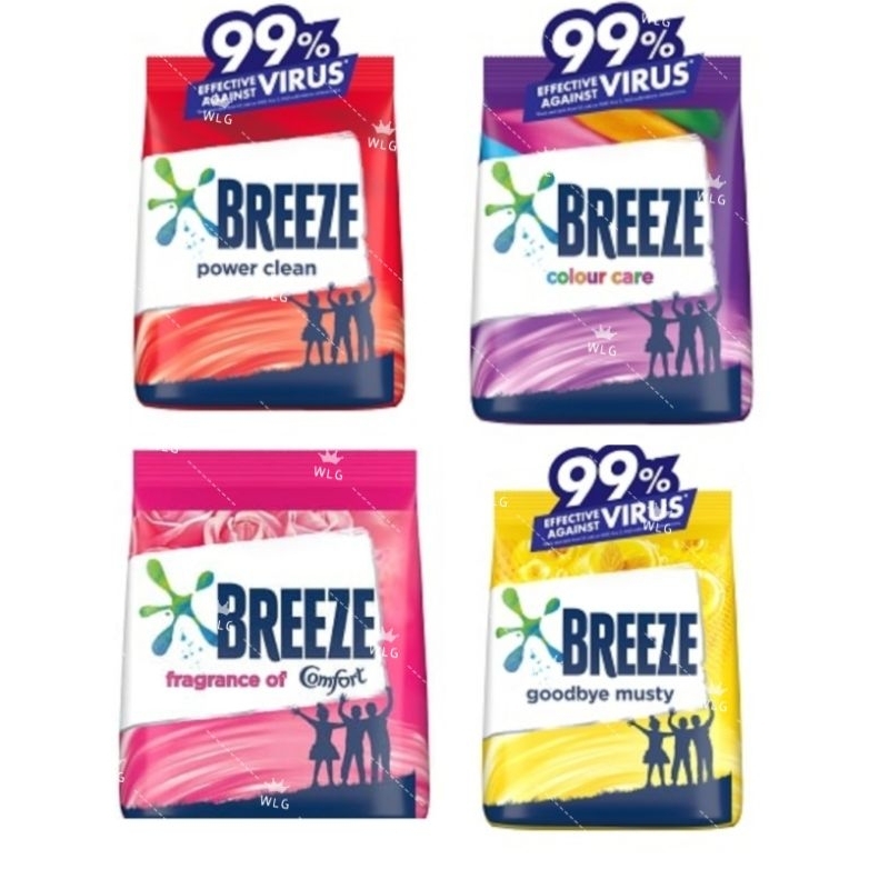 BREEZE Powder Detergent (2.3kg/2.1kg) Breeze Fragrance of Comfort/ Breeze Colour Care/goodbye ...