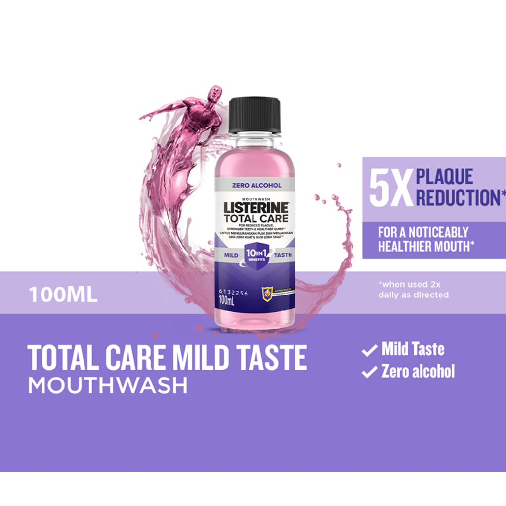 Listerine Total Care Mild Taste Mouthwash (100ml) | Shopee Malaysia