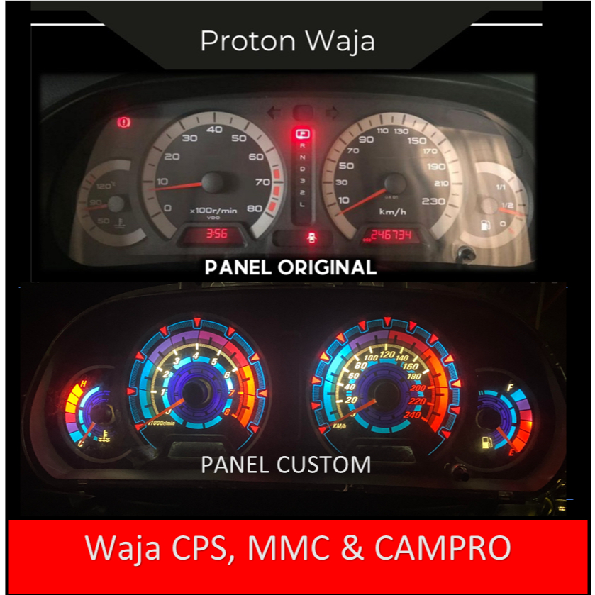 Papan Panel Meter Custom Proton Waja (Moden Design) | Shopee Malaysia