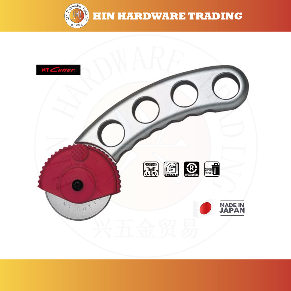 NT Cutter RO-1000GP Metal Rolling Cutter 45mm for freestyle cut Made In ...