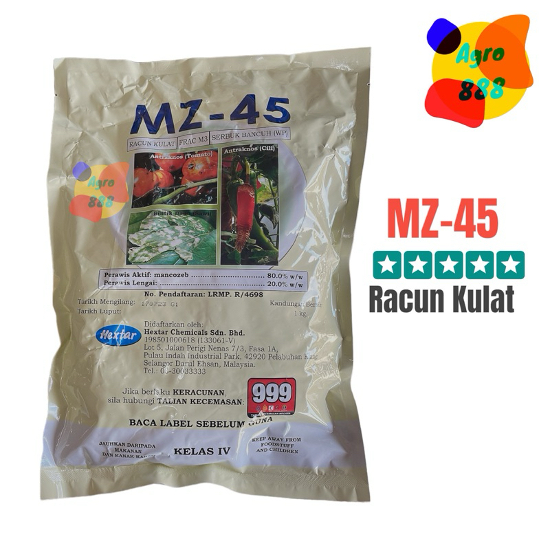 Mancozeb (Racun Kulat) 菌药粉 Hextar MZ-45 1KG | Shopee Malaysia