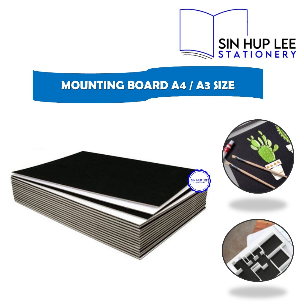 Black Mounting Board / DIY Board / Modelling DIY Board (A4 Size) / (A3 ...