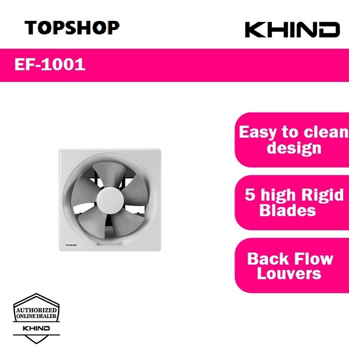 Khind EF1001 10 inch Exhaust Fan EF-1001 (3 Years Warranty) | Shopee ...