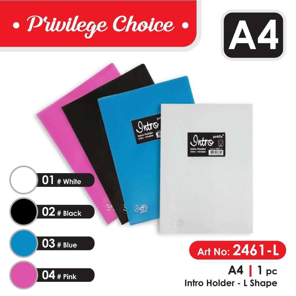 2461- A4 L Shape Holder File / L-Shape PVC folder / L shape Folder File ...