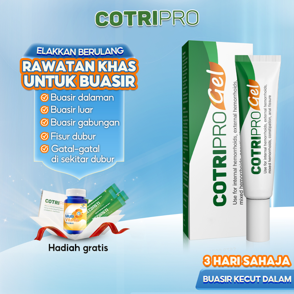Ubat Buasir Hemorrhoid Treatment Kecut Buasir CotriPro Gel Herbal ...