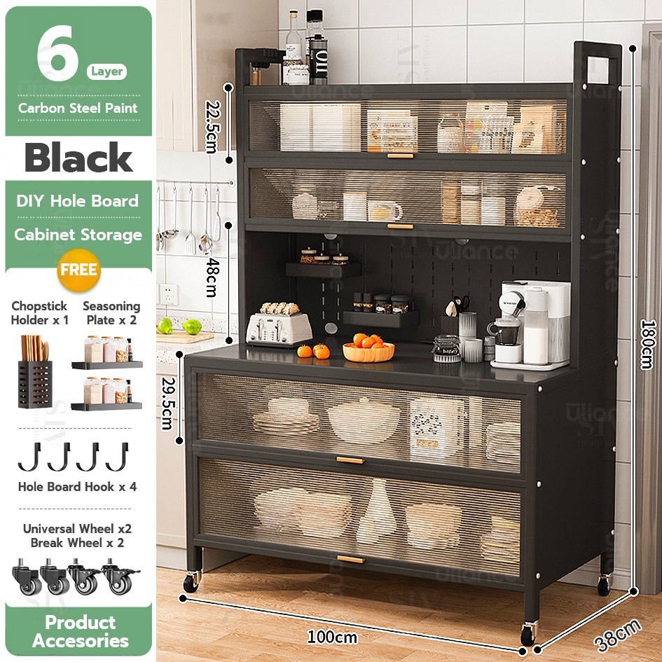 SIV Rak Kabinet Dapur Kitchen Cabinet Rack Microwave Oven Cabinet ...