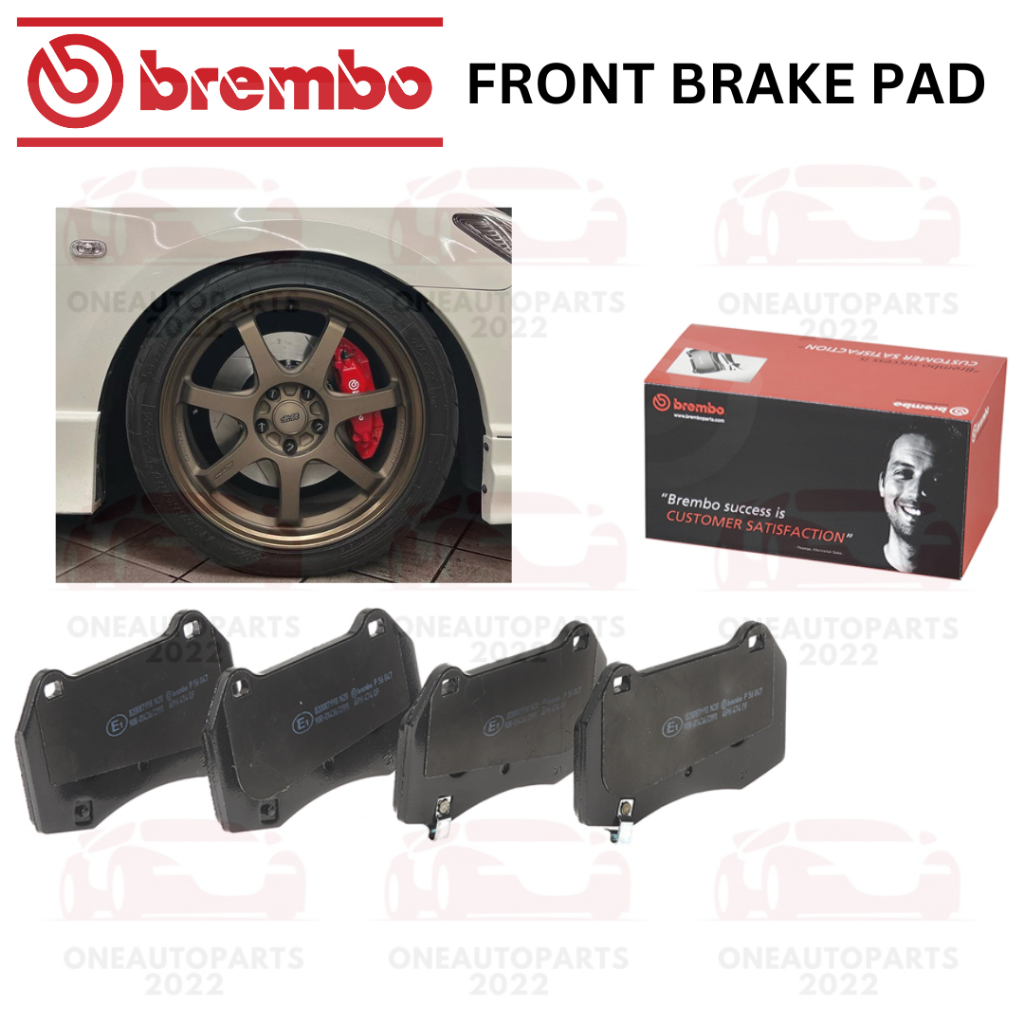 GENUINE BREMBO FRONT BRAKE PAD NISSAN 350z Z33 4pot skyline R33 R34 GTR CIVIC FD2R Brembo 4 POT ...