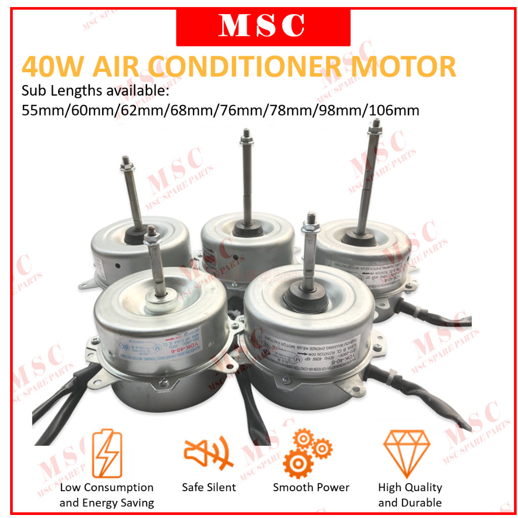 Universal Aircond Outdoor Fan Motor YDK-40-6 40W Replacement AC Motor Air Conditioner Kipas ...