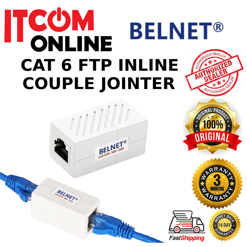 BELNET CAT 6 RJ45 FTP INLINE COUPLE JOINTER (OT189) | Shopee Malaysia