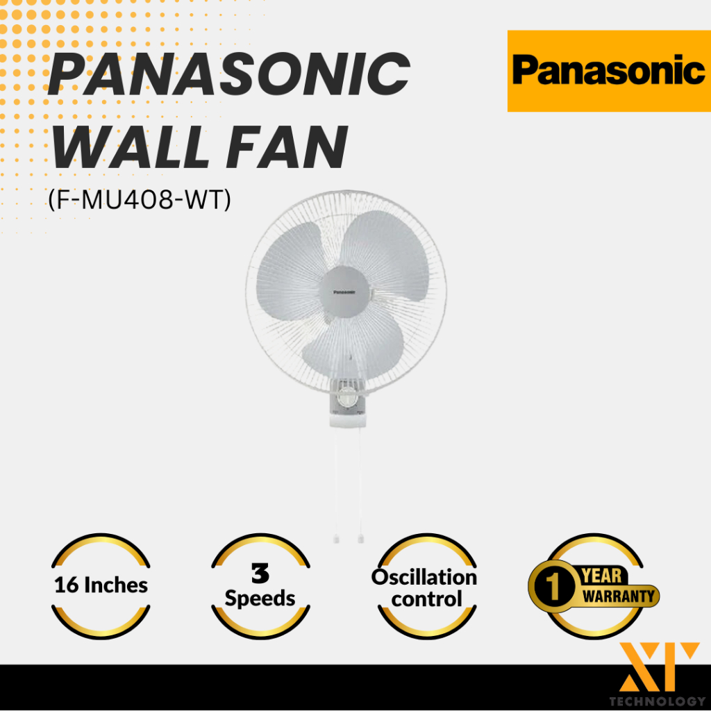 PANASONIC WALL FAN 16" WHITE ( (F-MU408-WT) | Shopee Malaysia