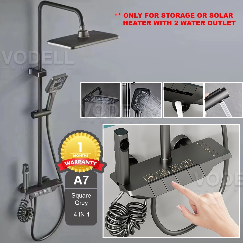 VODELL 304 Stainless Steel 4in1 Digital Shower Set Bathroom Mixer ...