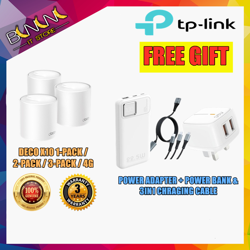 TP-LINK Deco X10 / DECO X10 4G AX1500 Whole Home Mesh Wi-Fi 6 System ...