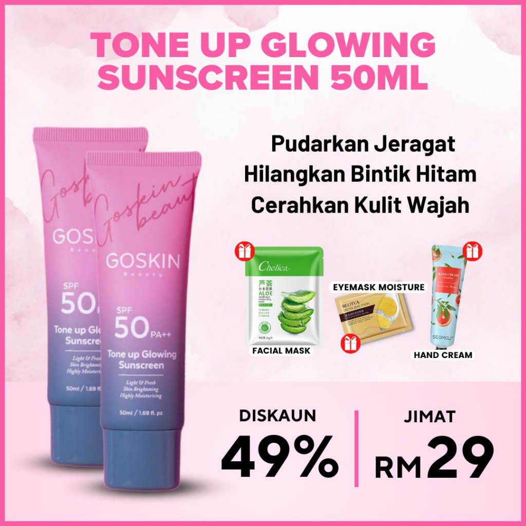 Sunscreen Tinted Cream Spf 50 Skincare Goskin Sunscreen Original ...